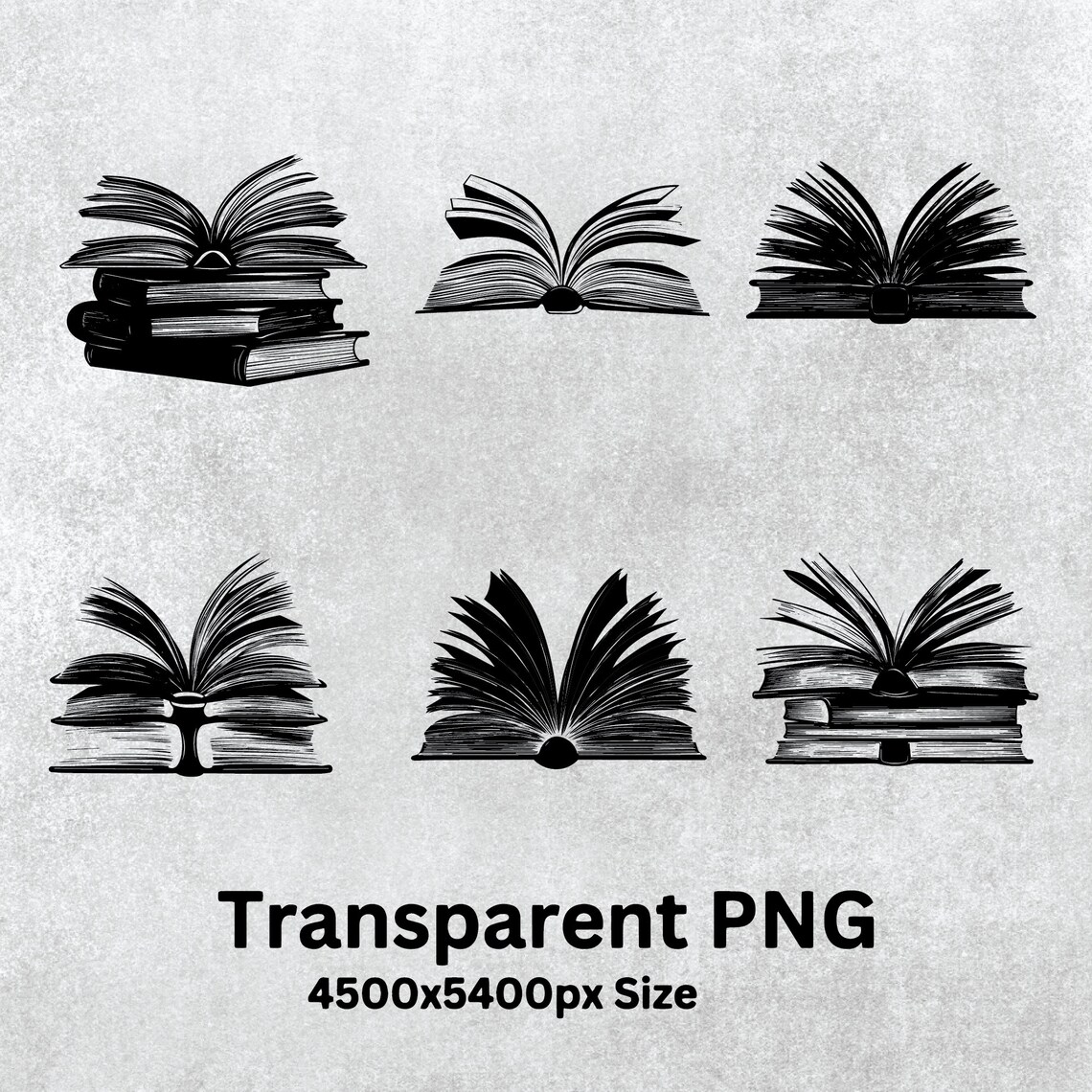 Open Books Svg Bundle, Open Books Silhouette, Open Books Clipart, Open ...