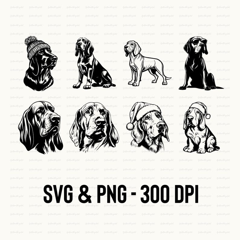 Bloodhound Svg Bundle, Bloodhound Silhouette, Bloodhound Clipart ...