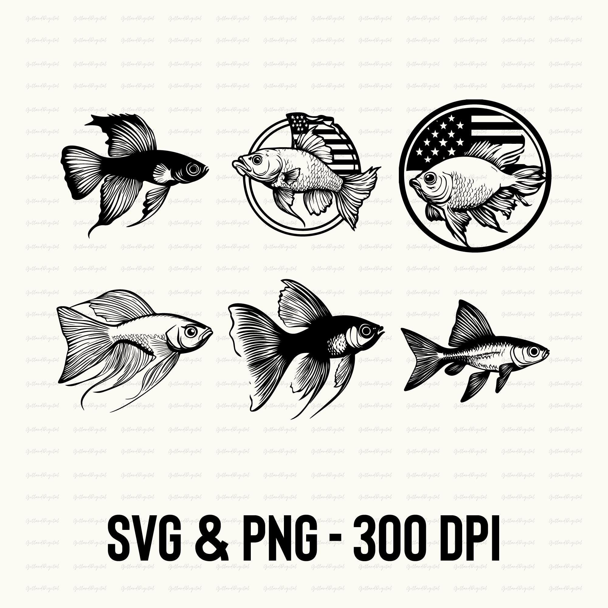 Guppy Fish Svg Png, Guppy Fish Clipart, Guppy Fish Silhouette, Guppy ...