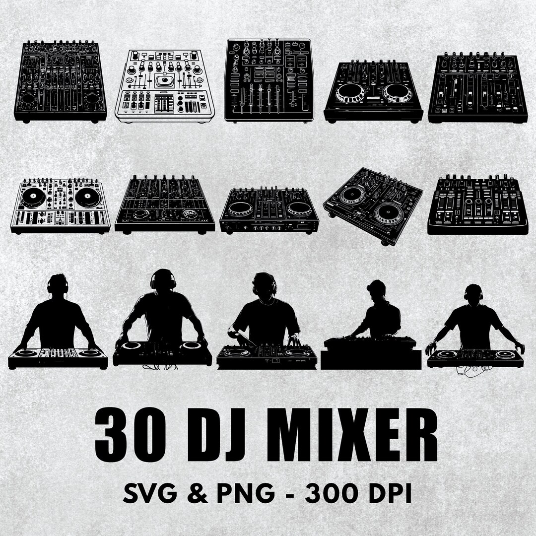 Dj Mixer Svg Bundle, Dj Mixer Silhouette, Dj Mixer Clipart, Dj Mixer ...