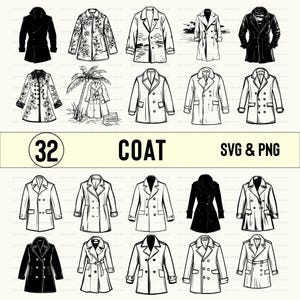 Coat Svg Png, Coat Silhouette, Coat Clipart, Coat Vector, Coat Cut File ...