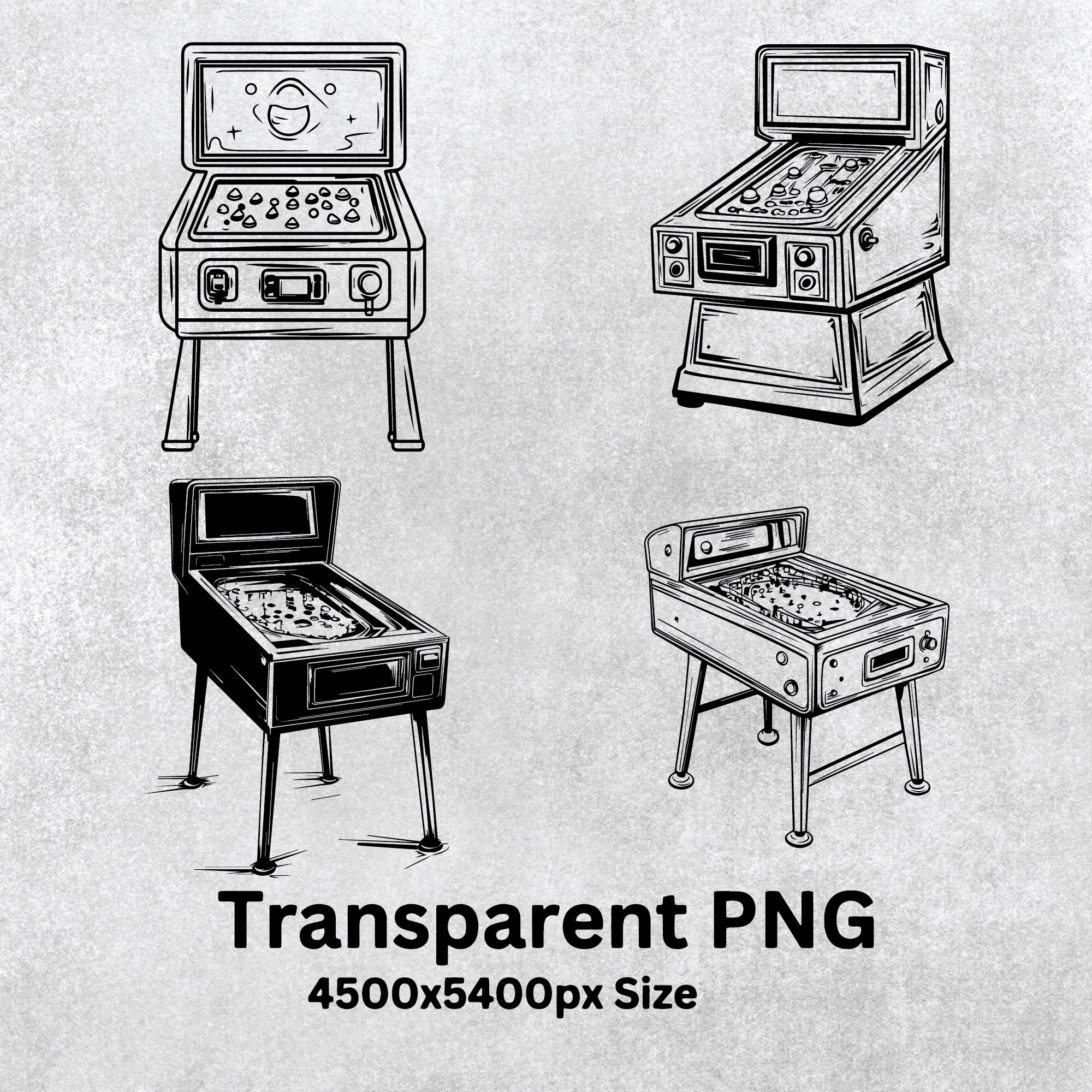 Pinball Machine Svg Bundle, Pinball Machine Silhouette Set, Pinball ...
