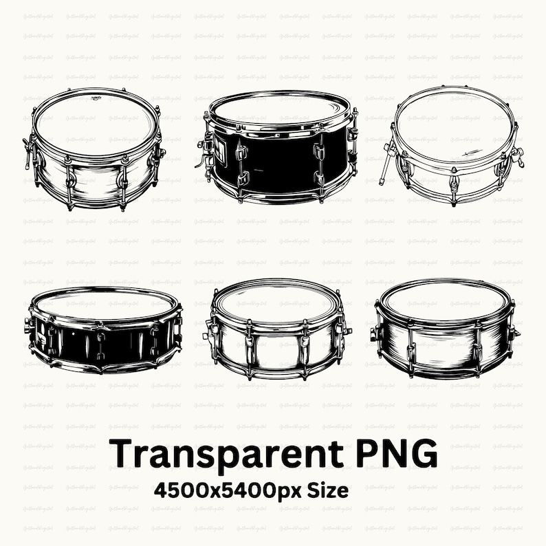 Snare Drum Svg Bundle, Snare Drum Silhouette, Snare Drum Clipart, Snare ...