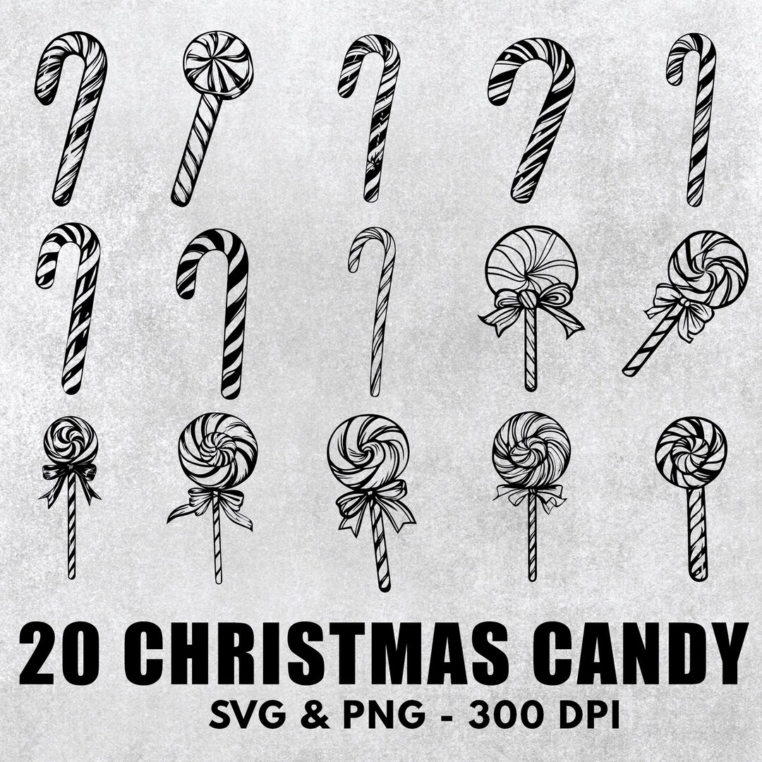 Christmas Candy Svg Bundle, Christmas Candy Silhouette, Christmas Candy ...