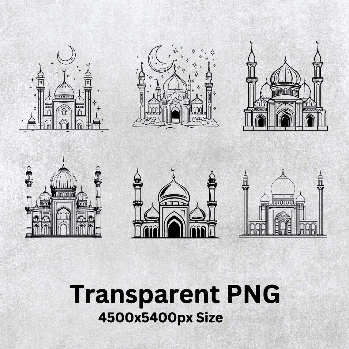 Islam Mosque SVG Bundle: Silhouette Clipart, Decal Icon (PNG) - Etsy