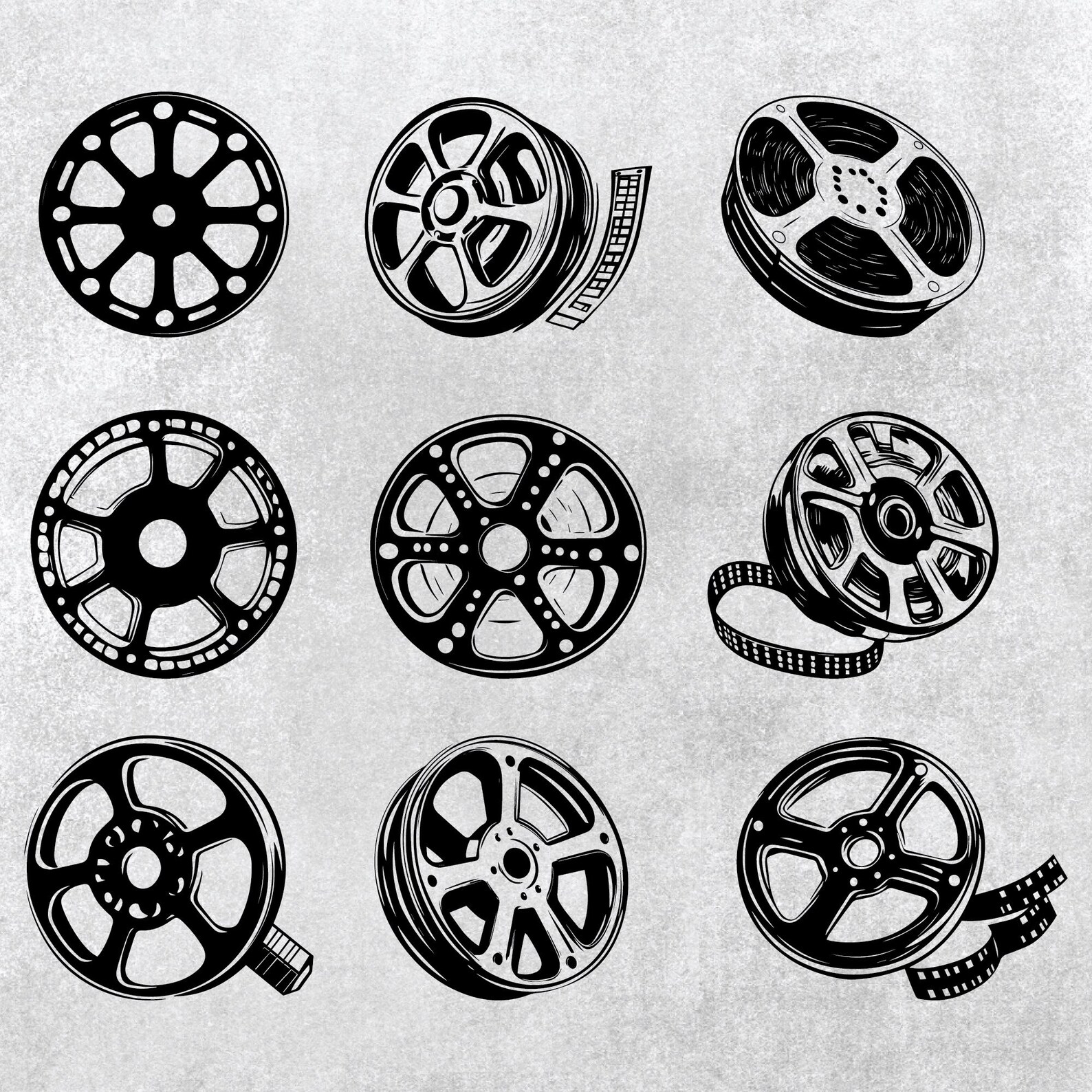 Movie Reels Svg Png Bundle, Movie Reels Silhouette, Movie Reels Clipart ...