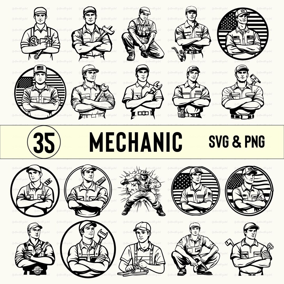 Mechanic Svg Png, Mechanic Clipart, Mechanic Silhouette, Mechanic ...