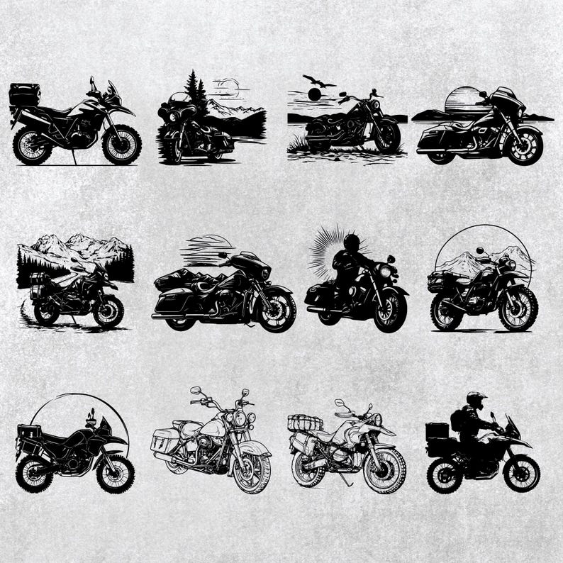 Touring Motorcycle Svg Png, Touring Motorcycle Clipart, Touring ...