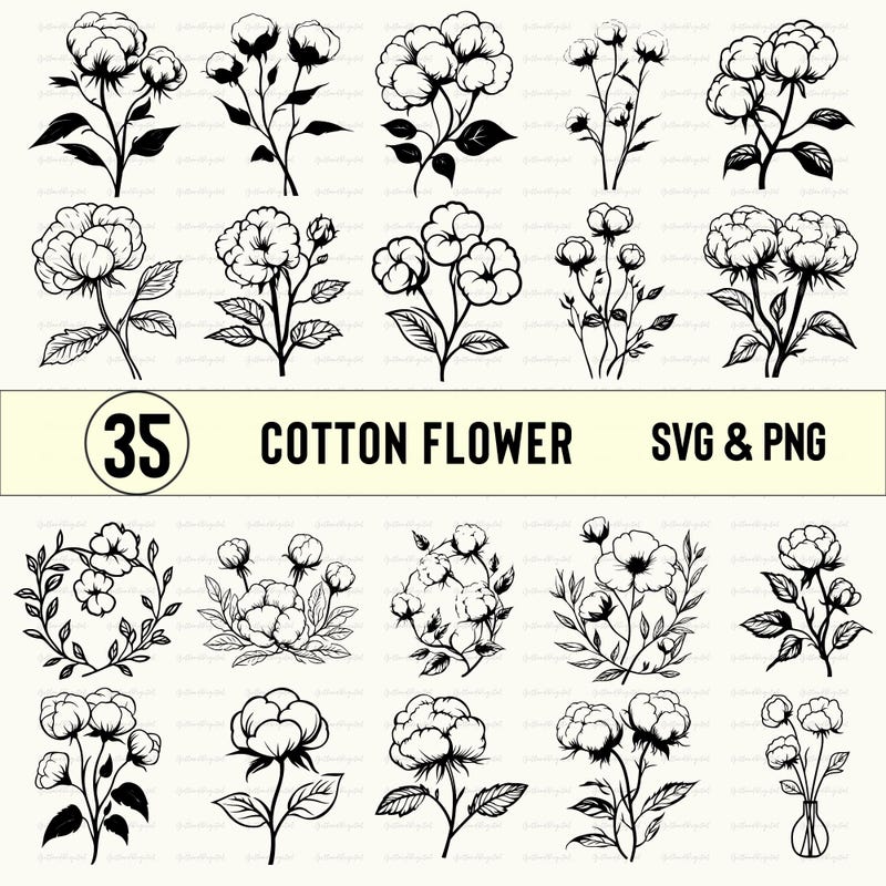 Cotton Svg - Etsy
