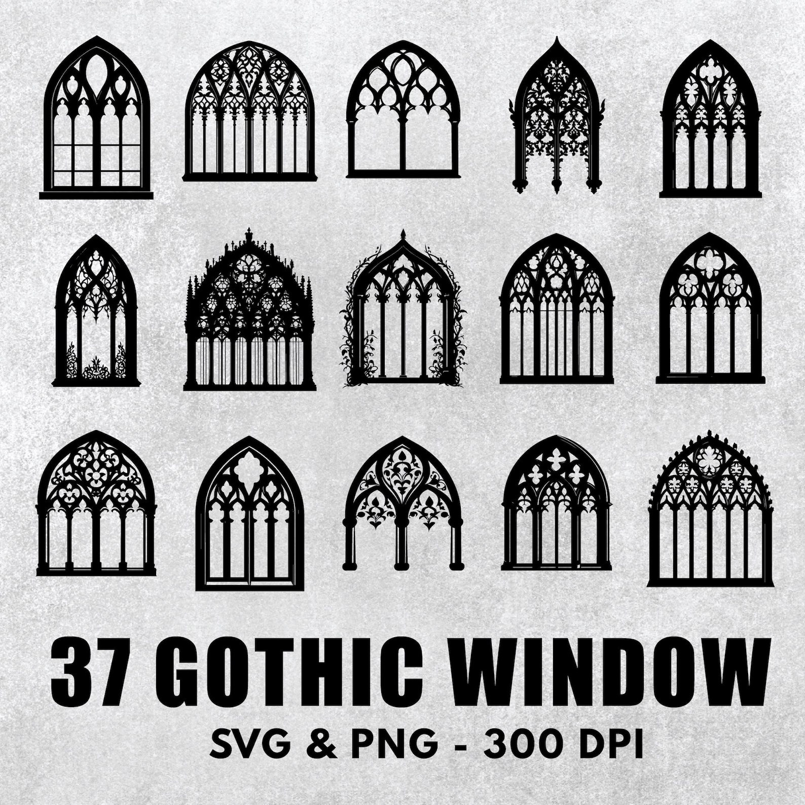 Gothic Window SVG Bundle: Vector Clipart, Cricut Decal Files - Etsy UK