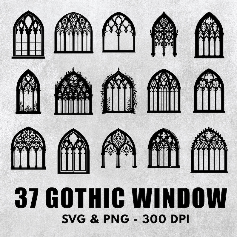 Gothic Window Svg Bundle, Gothic Window Svg Vector Set, Gothic Window ...