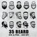 Beard Svg Bundle, Beard Silhouette, Beard Clipart, Beard Vector, Beard ...