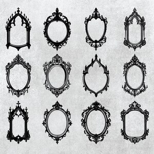 Gothic Mirror Silhouette Bundle Svg, Gothic Mirror Svg Vector Set ...