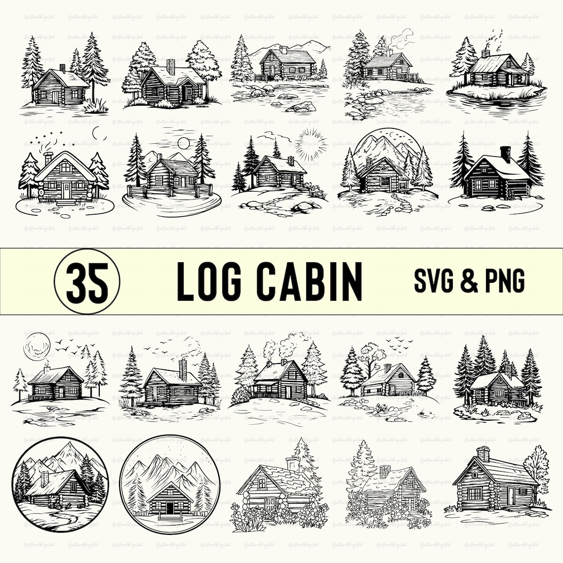 Log Cabin Svg Png, Log Cabin Clipart, Log Cabin Silhouette, Log Cabin ...