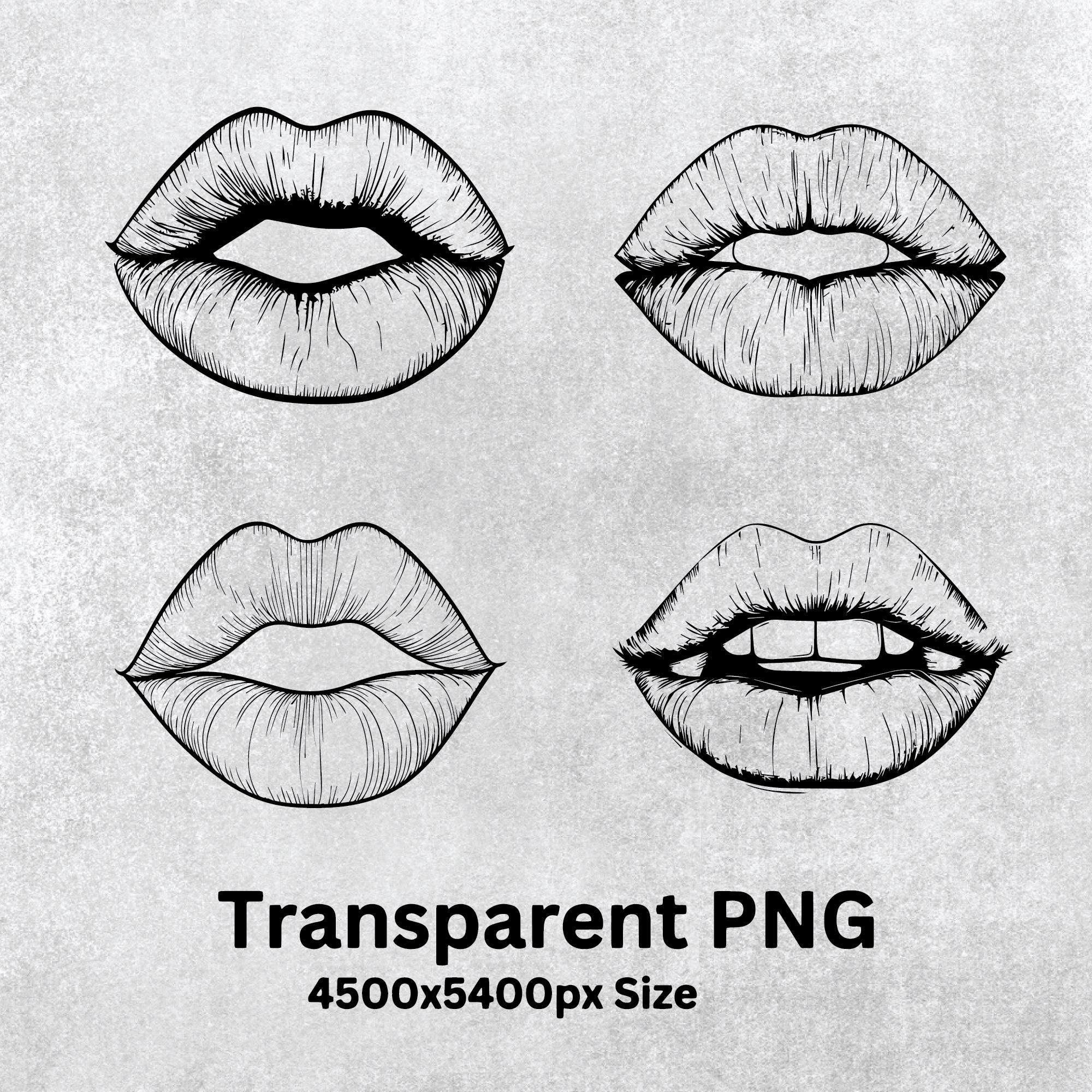 Woman Lips Svg Bundle, Woman Lips Silhouette Set, Woman Lips Clipart ...