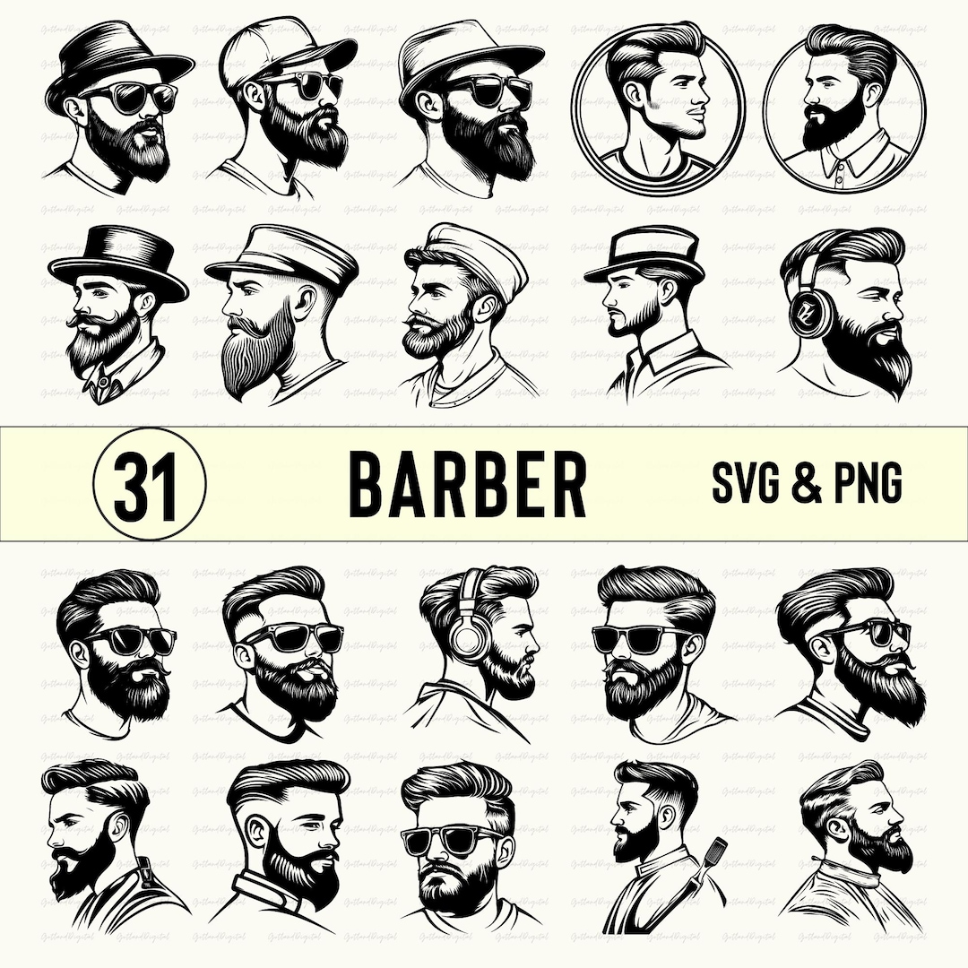 Barber Svg Png, Barber Clipart, Barber Silhouette, Barber Vector ...