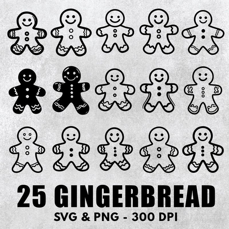Gingerbread Svg - Etsy