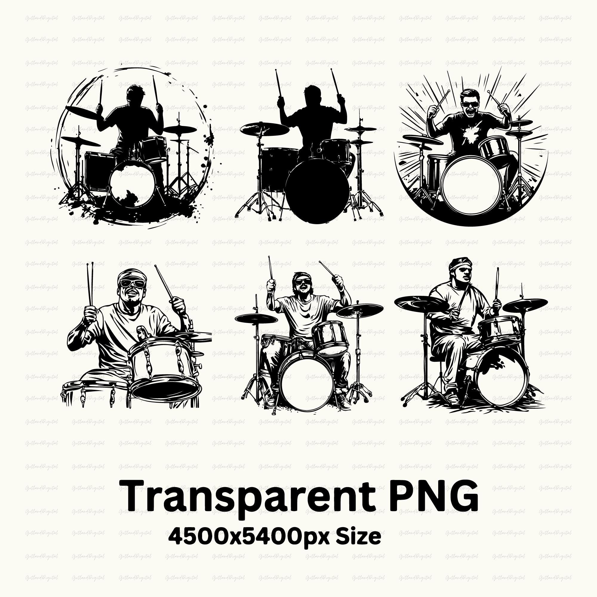 Drummer Svg Png, Drummer Clipart, Drummer Silhouette, Drummer Vector ...