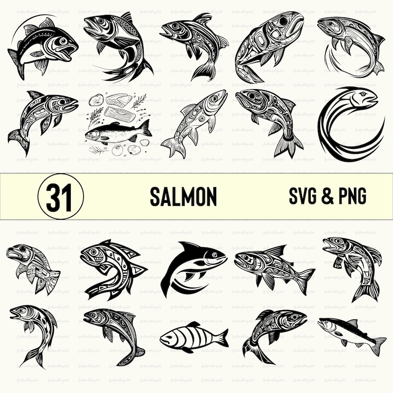 Salmon Fish Svg Png, Salmon Fish Clipart, Salmon Fish Silhouette ...