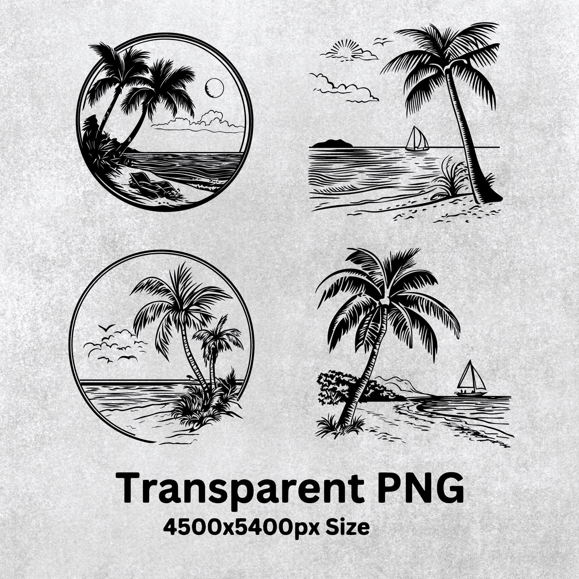 Beach Scene Svg Bundle, Beach Scene Silhouette, Beach Scene Clipart ...
