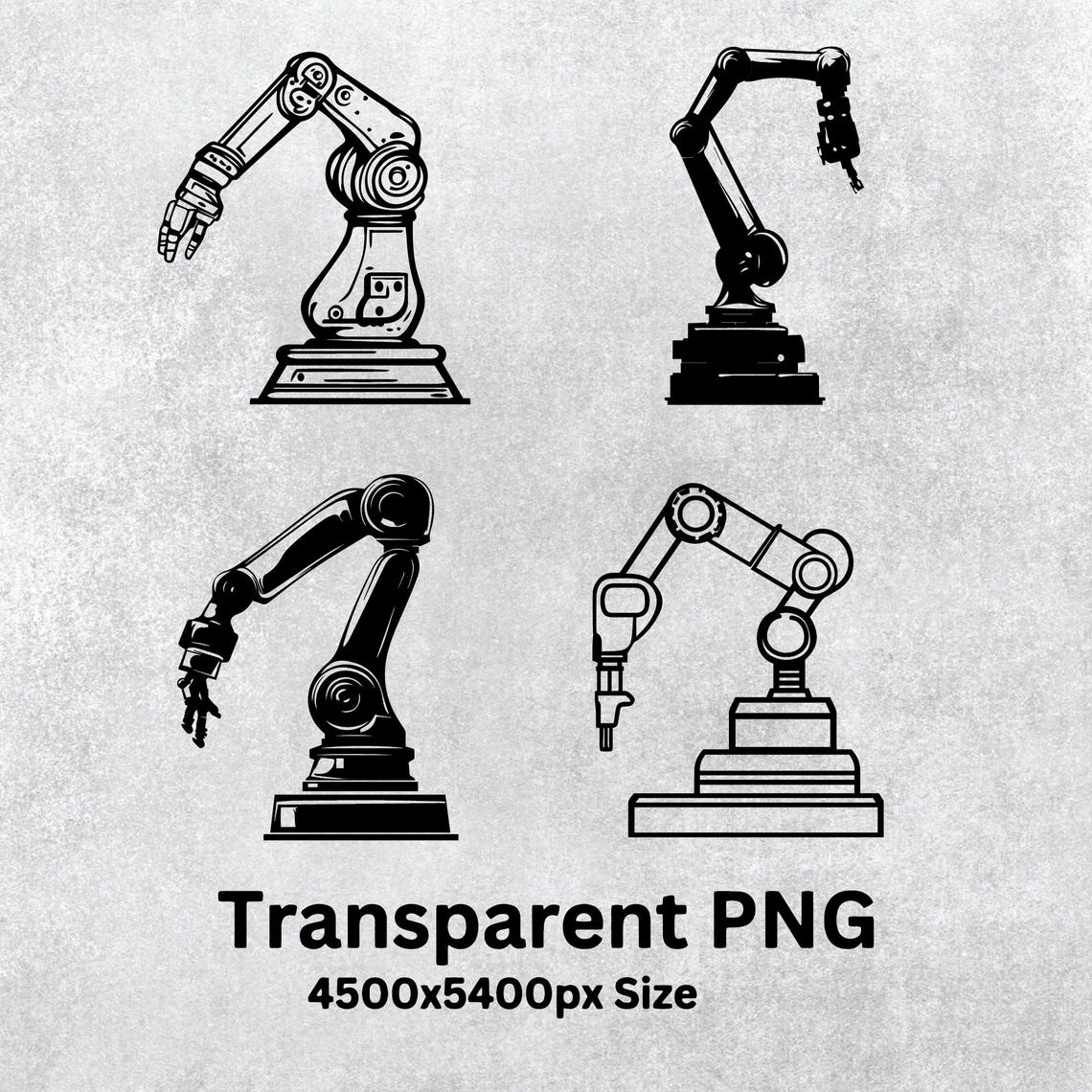 Factory Robot Arm Svg Bundle, Factory Robot Arm Silhouette, Factory ...