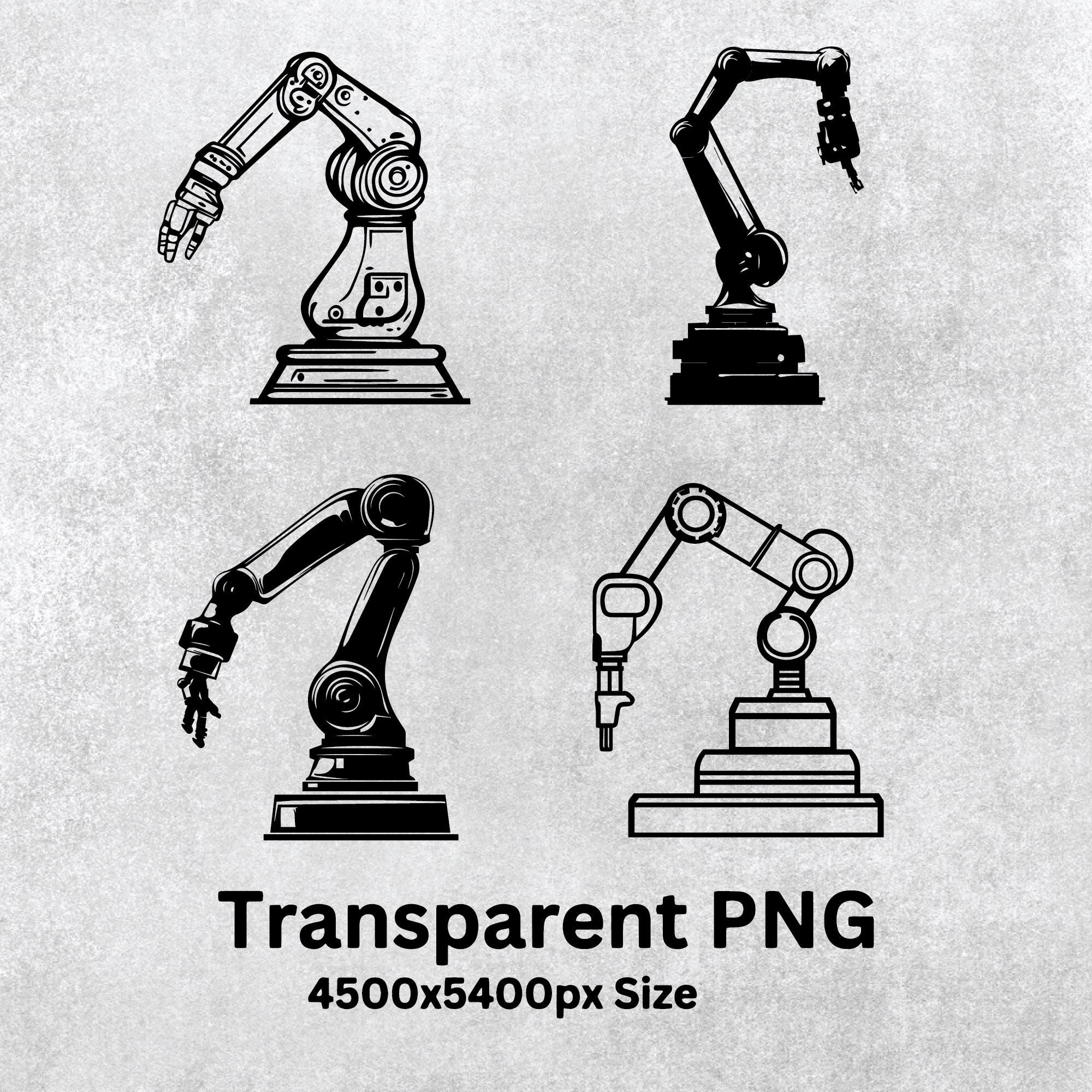 Factory Robot Arm Svg Bundle, Factory Robot Arm Silhouette, Factory ...