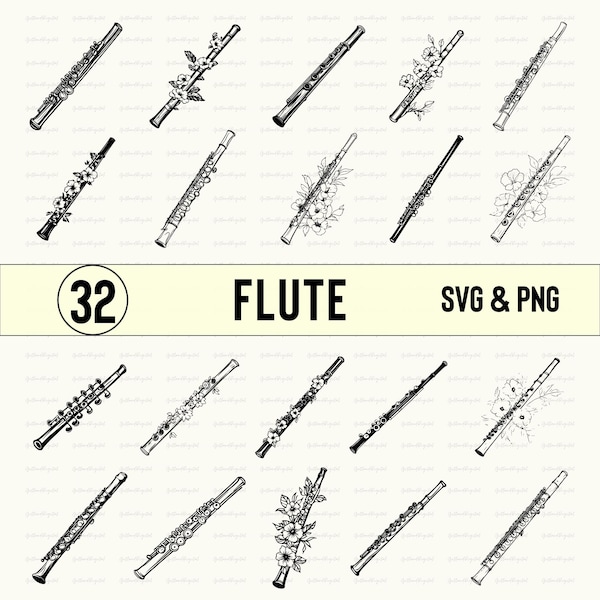 Flute Svg - Etsy
