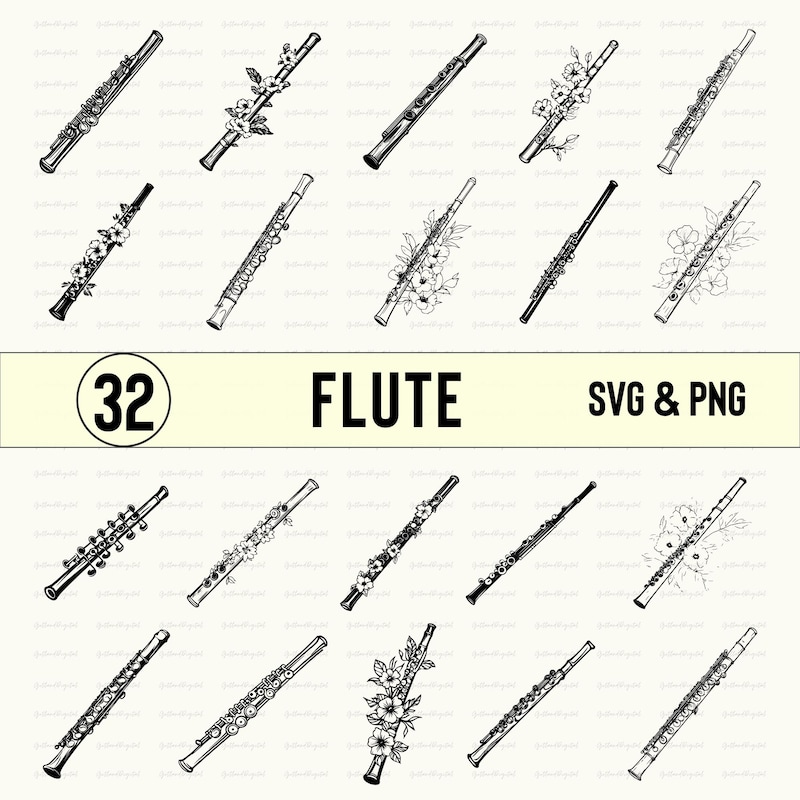 Flute Svg - Etsy