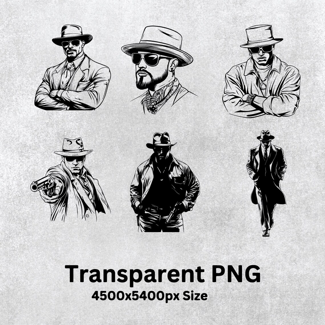 Gangster Svg Bundle, Gangster Svg Vector Set, Gangster Clipart ...