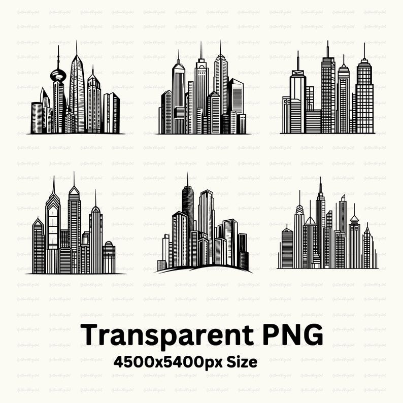 Skyline Building Svg Png, Skyline Building Clipart, Skyline Building ...