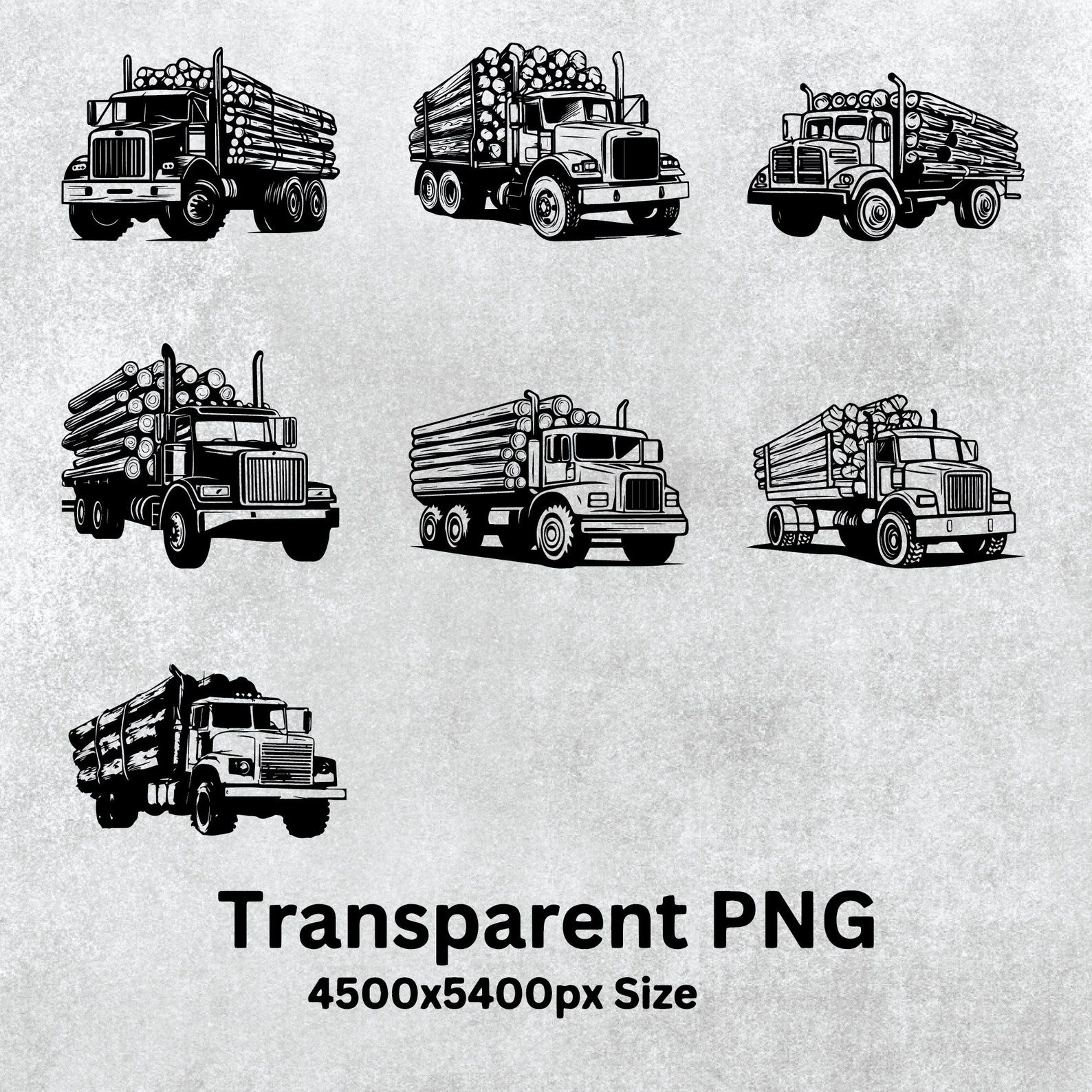Logging Truck SVG Bundle: Silhouette Clipart Vector (PNG, SVG) - Etsy
