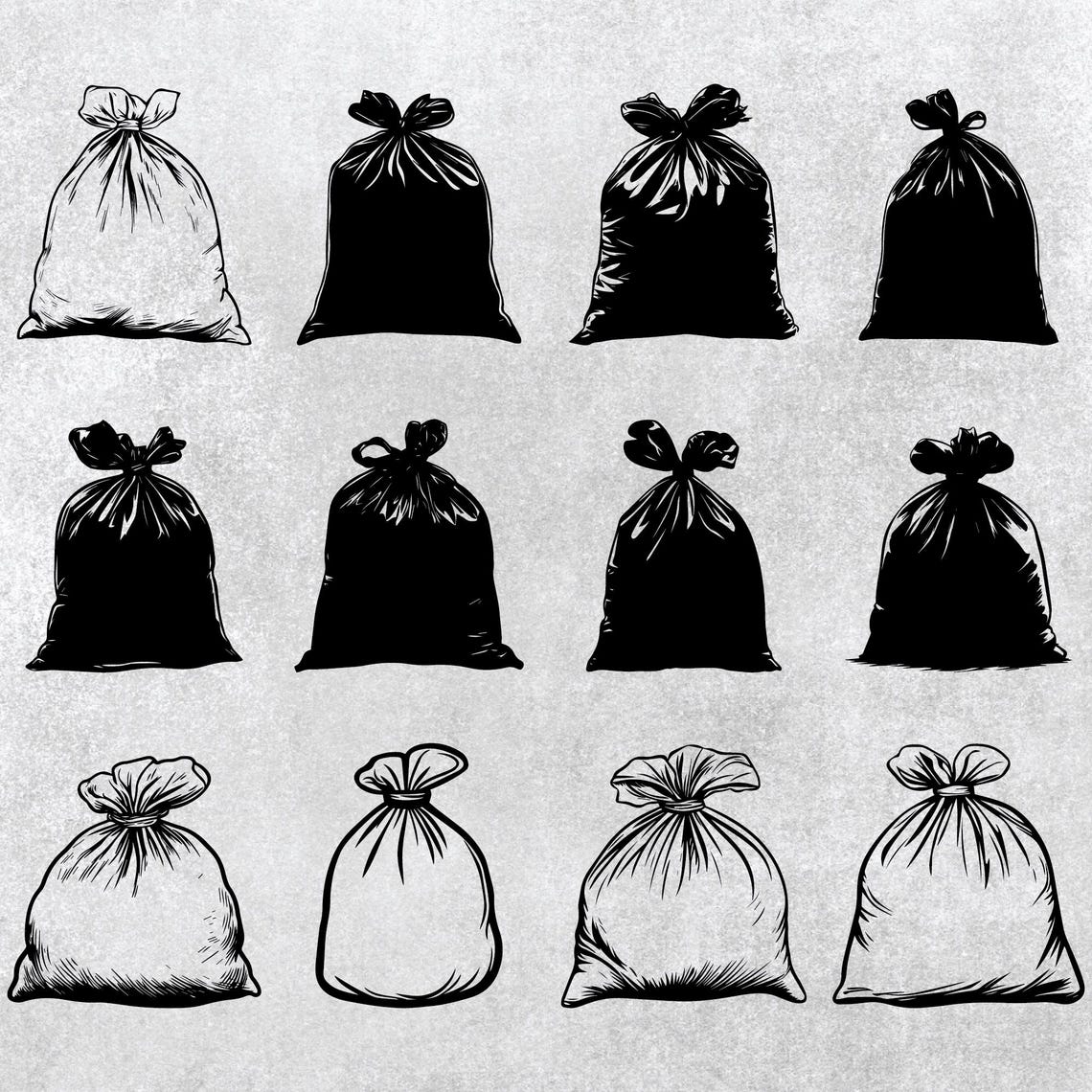 Sack Svg Bundle, Sack Vector Set, Sack Clipart, Sack Decal, Sack Art ...