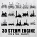 Steam Engine Svg Bundle, Steam Engine Vector Set, Steam Engine Clipart ...