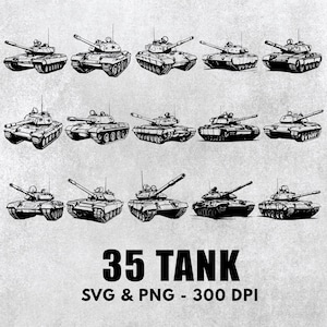 Army Tank SVG PNG Bundle: Tank Vector Clipart (digital Download) - Etsy