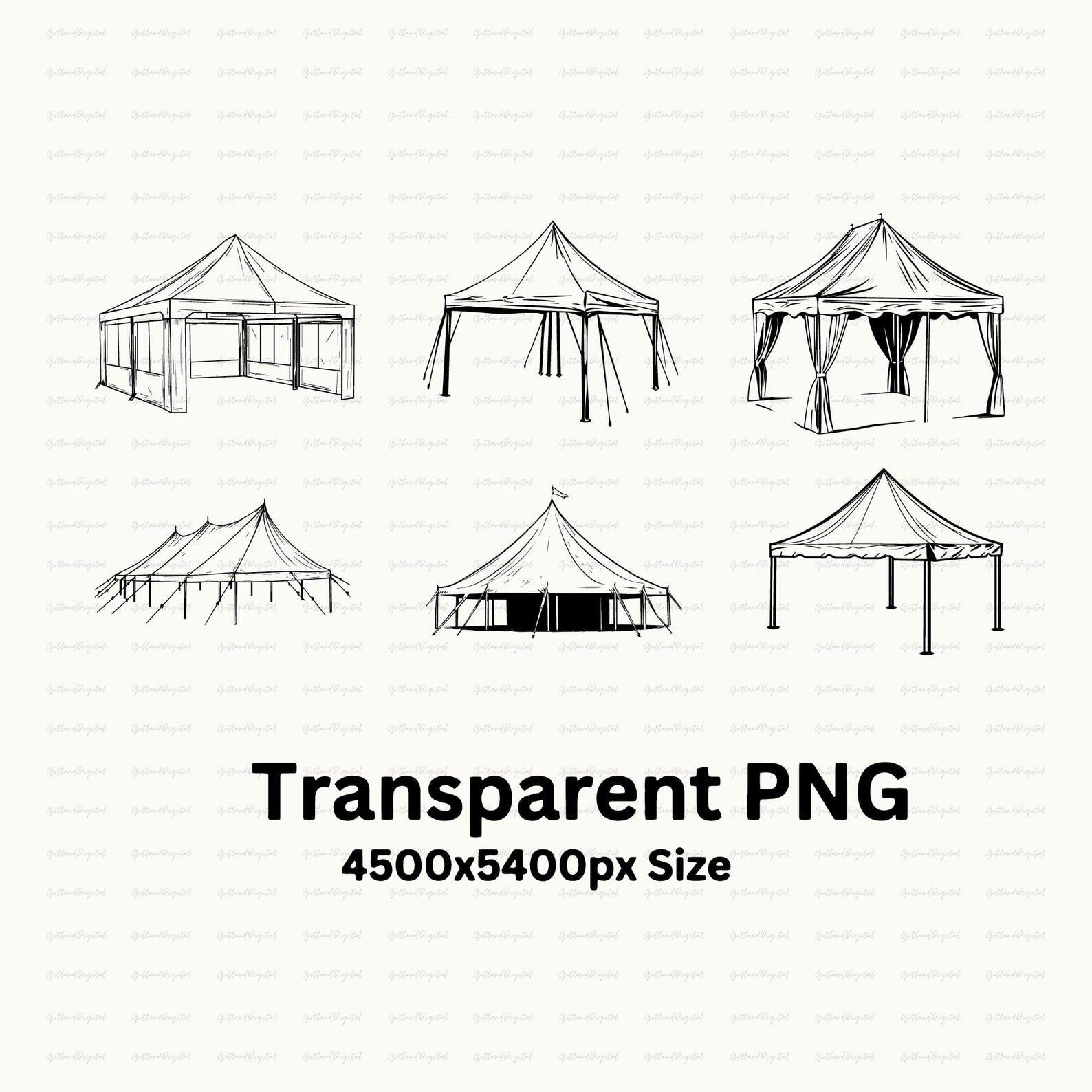 Outdoor Event Tent Silhouette Bundle: SVG, PNG, Clipart - Etsy
