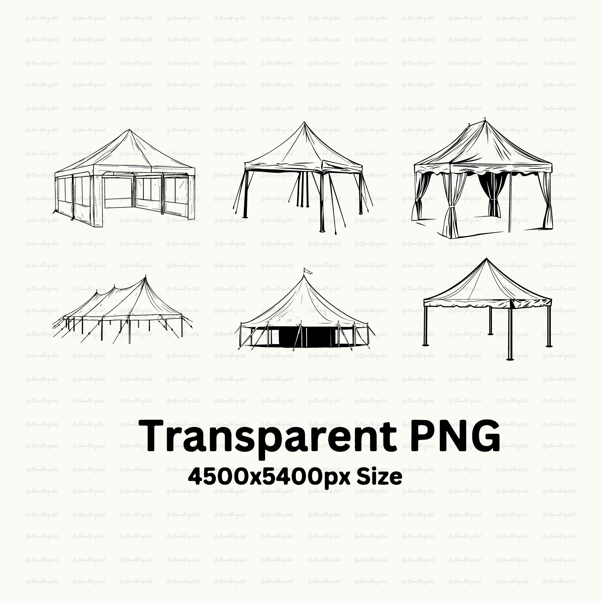 Outdoor Event Tent Silhouette Bundle Svg, Outdoor Event Tent Svg Vector ...