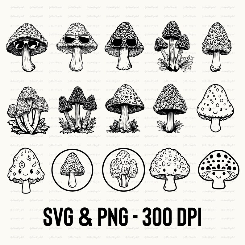 Morel Mushroom Svg Png, Morel Mushroom Clipart, Morel Mushroom ...