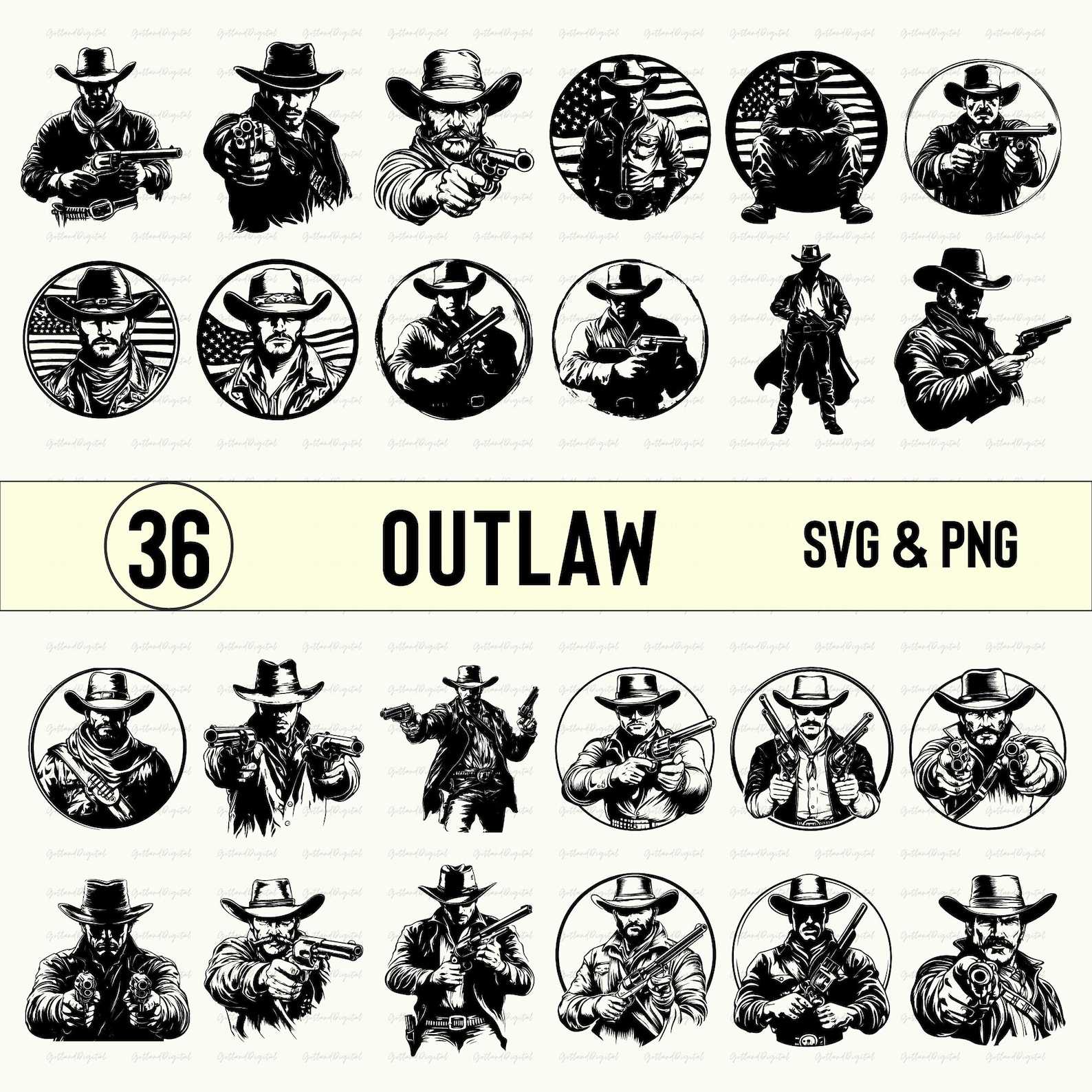 Outlaw Svg Png, Outlaw Clipart, Outlaw Silhouette, Outlaw Vector ...