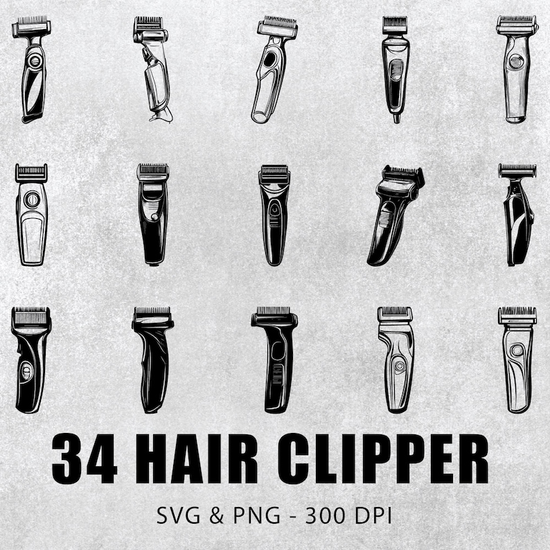 Hair Clipper Svg Png Bundle, Hair Clipper Silhouette, Hair Clipper ...