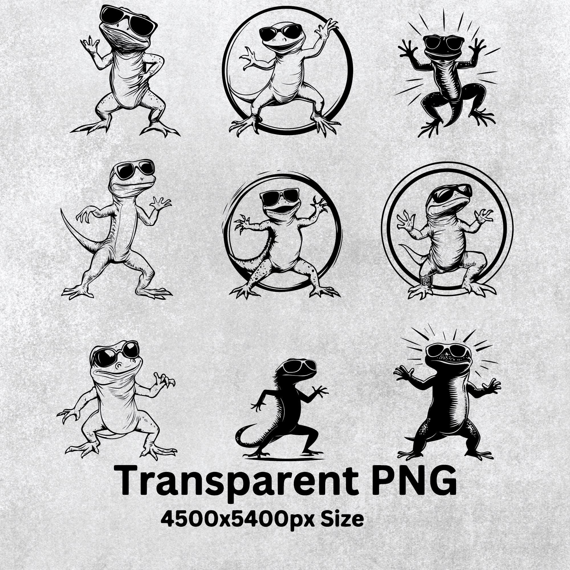 Cute Lizard Dancing Svg Png Bundle, Cute Lizard Dancing Silhouette ...