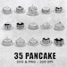 Pancake SVG Bundle: Clipart Silhouette PNG Set (300 DPI) - Etsy