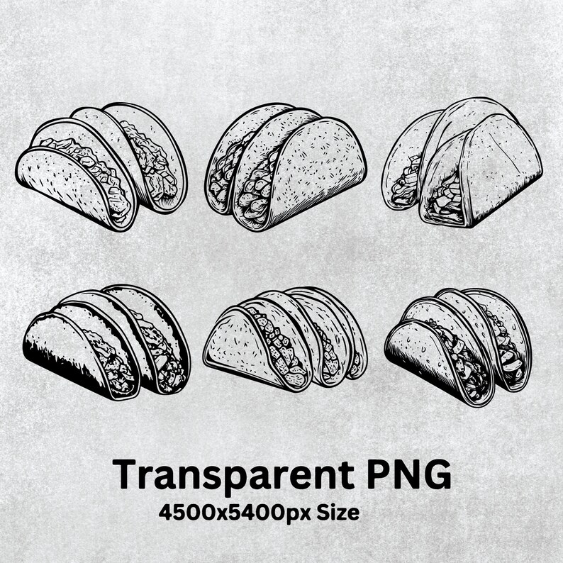 Tacos Svg Bundle, Tacos Silhouette, Tacos Clipart Vector, Tacos Decal ...