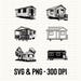 Mobile Home Svg Bundle, Mobile Home Silhouette, Mobile Home Clipart ...