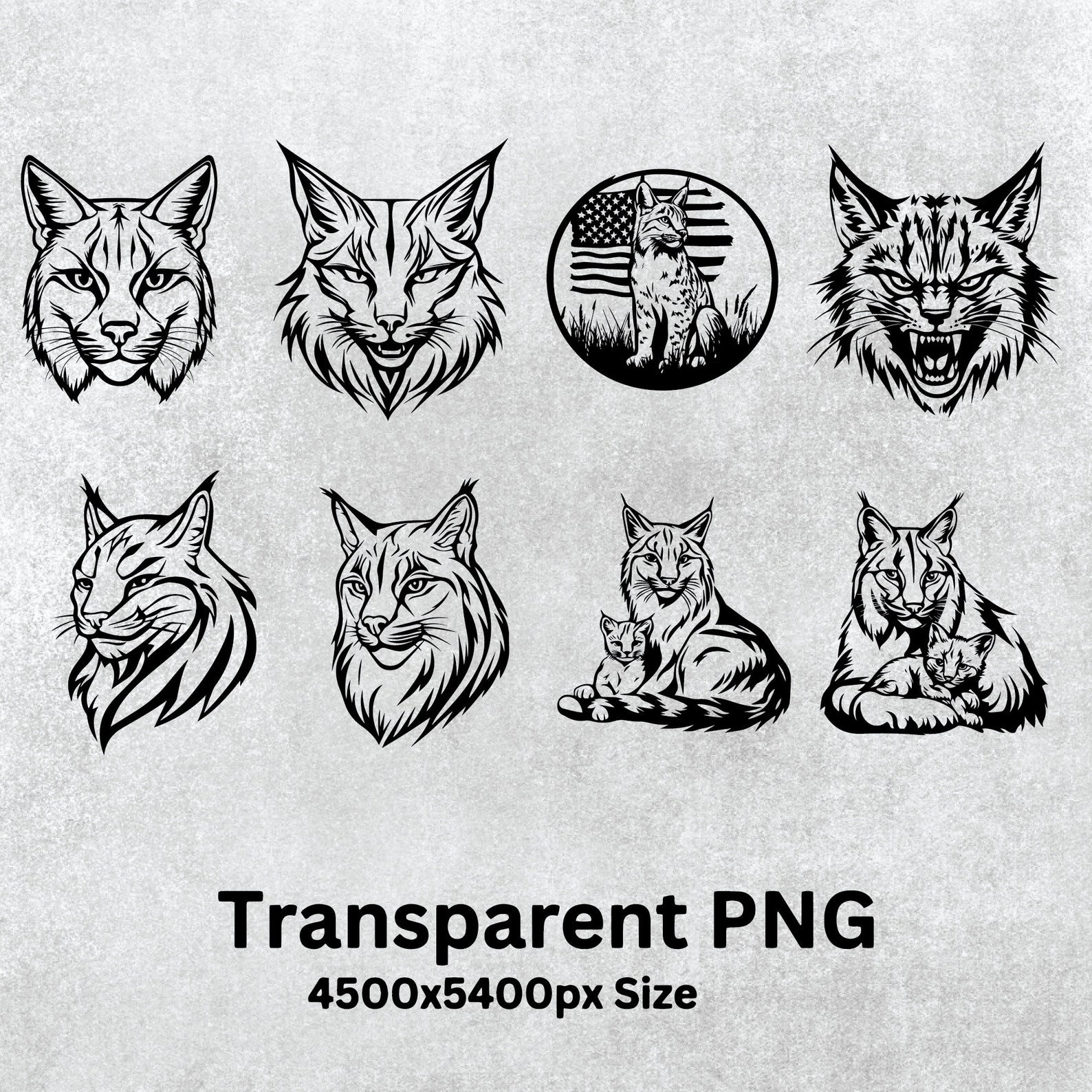 Lynx Svg Bundle, Lynx Silhouette, Lynx Clipart, Lynx Vector, Lynx Png ...