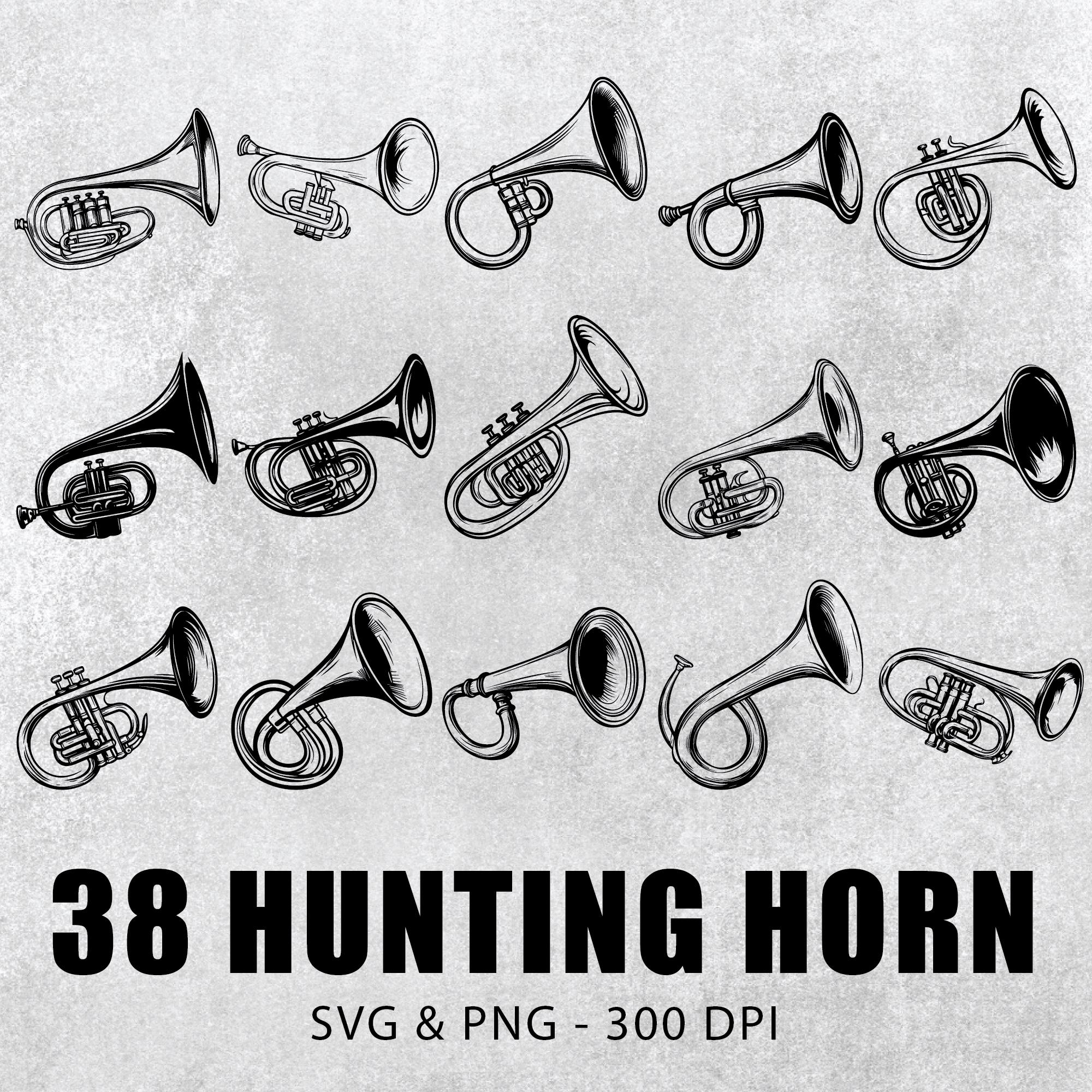 Hunting Horn Svg Bundle, Hunting Horn Svg Vector Set, Hunting Horn ...