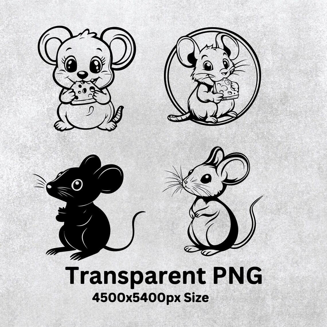 Cute Mouse Svg Bundle, Cute Mouse Silhouette Png, Cute Mouse Clipart ...