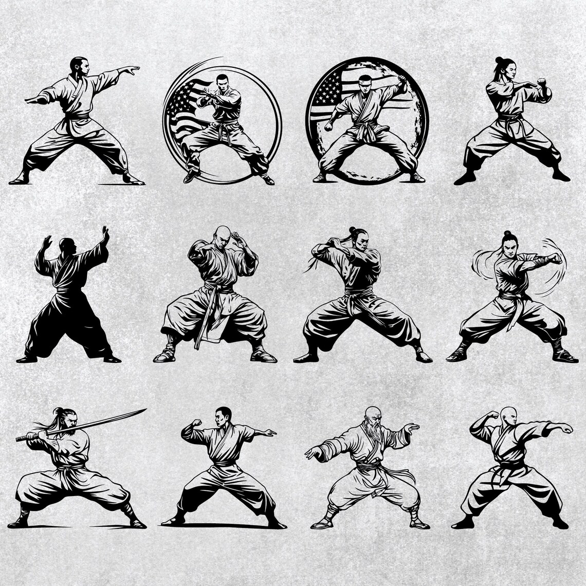 Kung Fu Svg Png Bundle, Kung Fu Silhouette, Kung Fu Clipart, Kung Fu ...
