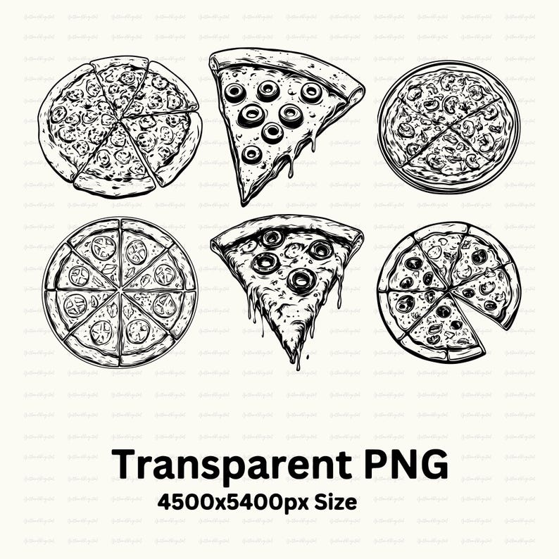 Pizza SVG PNG Bundle, Pizza Clipart, Pizza Silhouette, Pizza Vector ...