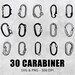 Carabiner SVG PNG Bundle: Vector Art, Clipart Silhouette (300 DPI) - Etsy
