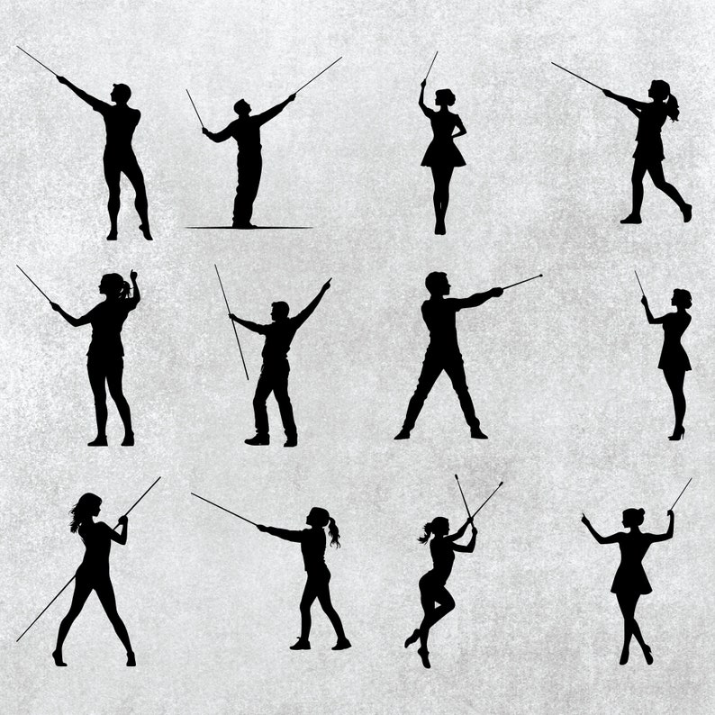 Baton Twirling Svg Bundle, Baton Twirling Silhouette, Baton Twirling ...